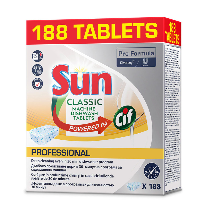 Tablete za pomivalni stroj SUN Professional 188 tablet Pro Formula